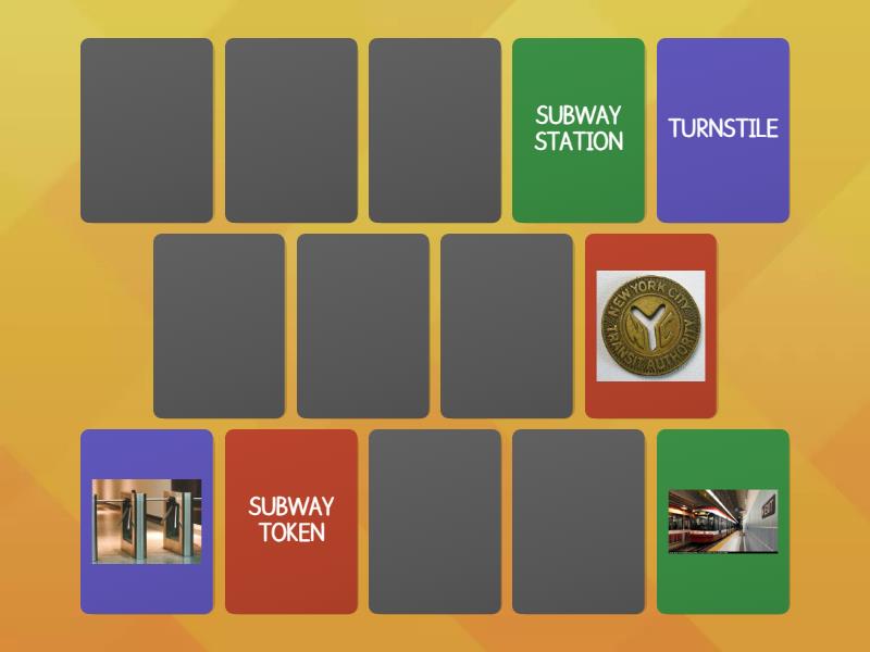 SUBWAY - Matching pairs