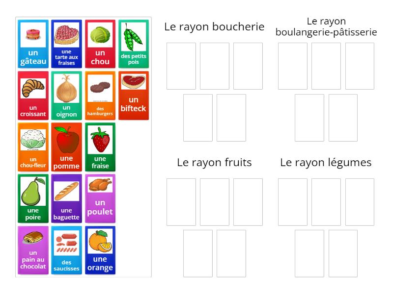 BLF Unit 16 Le supermarché - Group sort