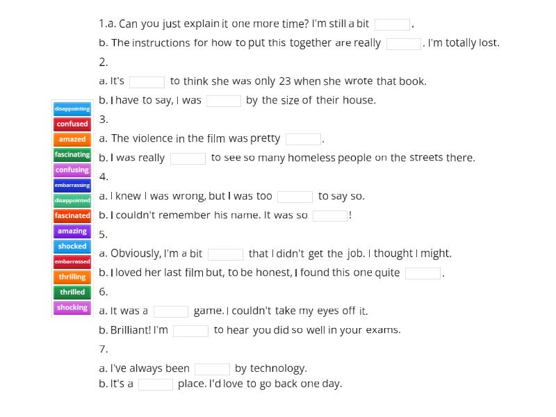 Outcomes Intermediate 3rd Unit 2 Feeling -ED and -ING adjectives ...