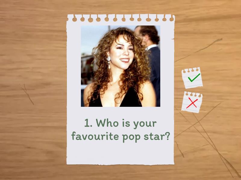 LEVEL 6 MY FAVOURITE POP STAR - Flash cards