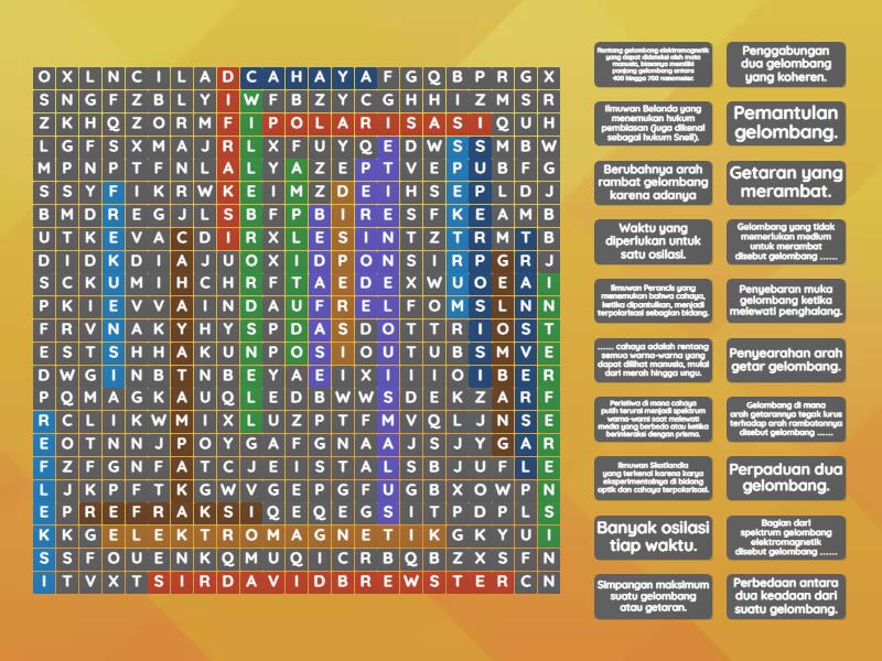 TEKA-TEKI SILANG (A) - Wordsearch
