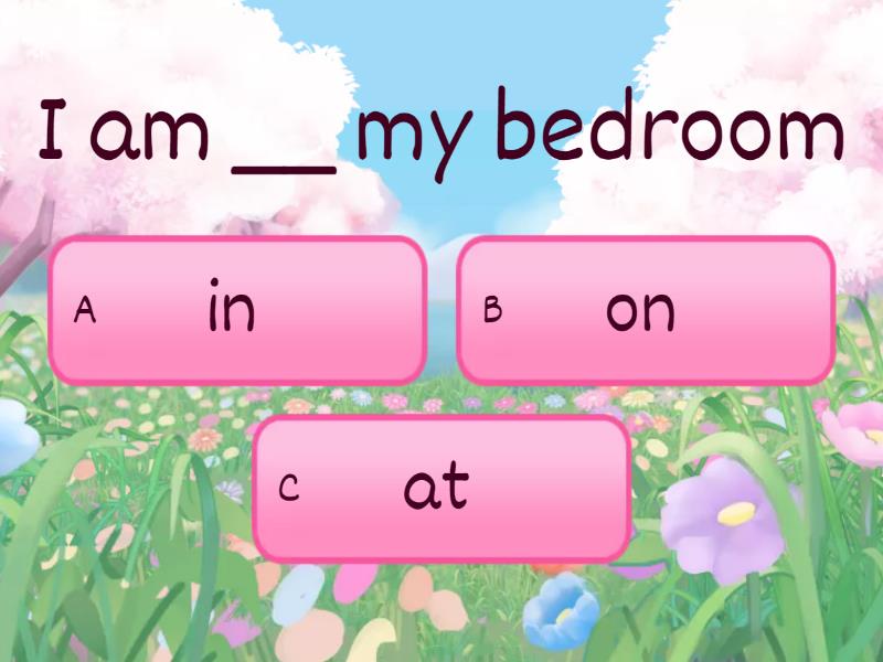 At, in, on - prepositions of place multiple choice - Quiz
