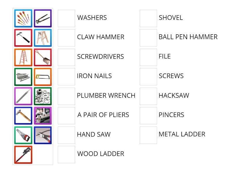 HAND TOOLS - Match up