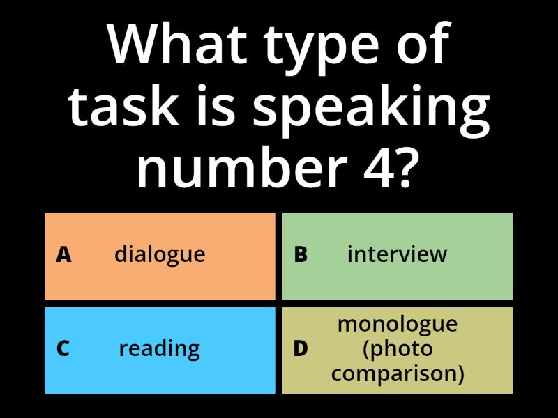 EGE speaking task 4 - Quiz