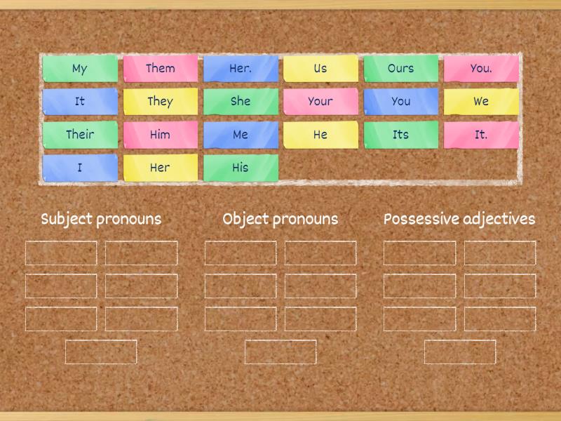 Pronouns - Group sort