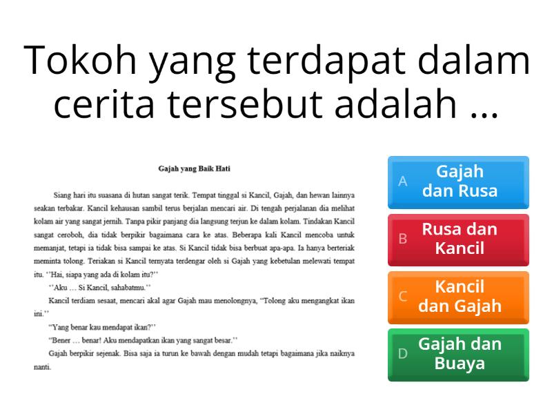 Soal Formatif Unsur Intrinsik Cerita Fase C Kelas 5 - Quiz