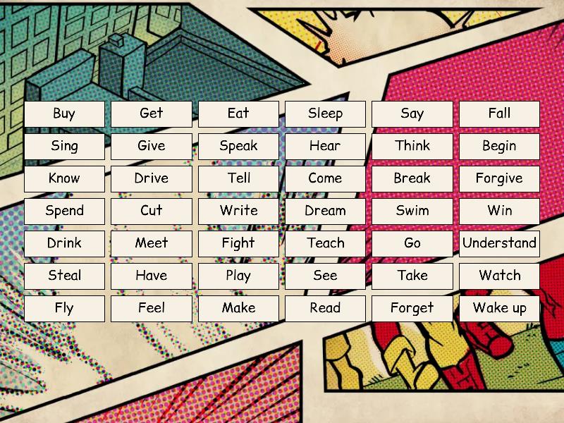 Past Simple Irregular Verbs - Flip tiles