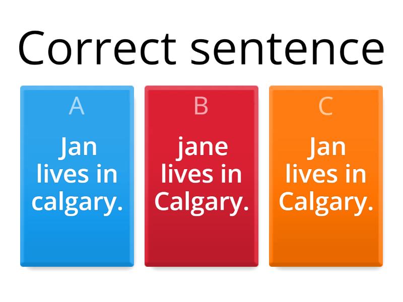 Capital Letters - - Quiz