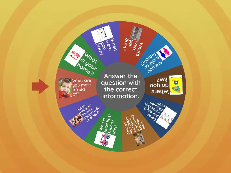 Personal Information - Spin the wheel
