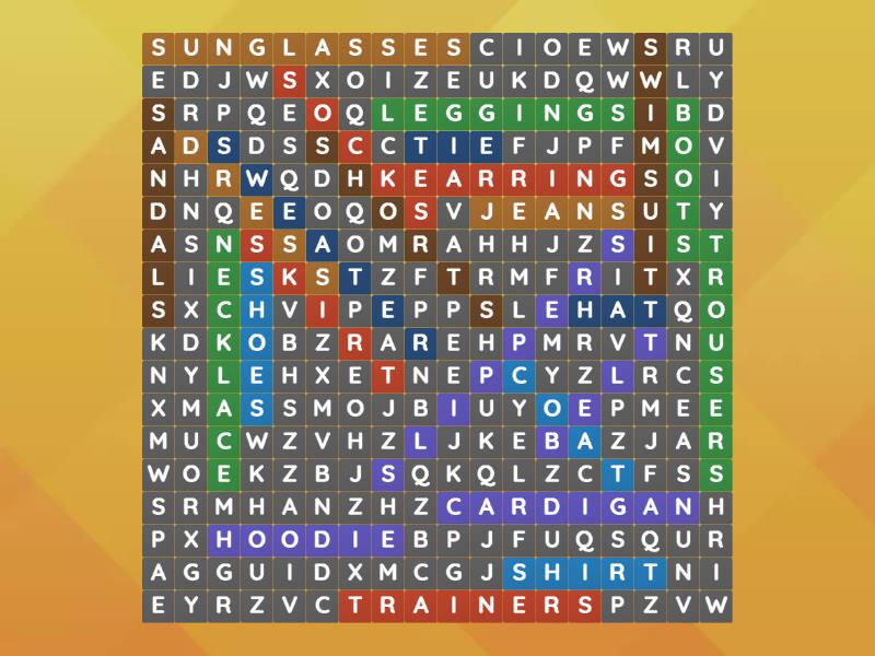 warm up - Wordsearch