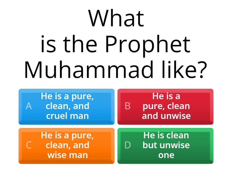 Prophet Muhammad - Quiz