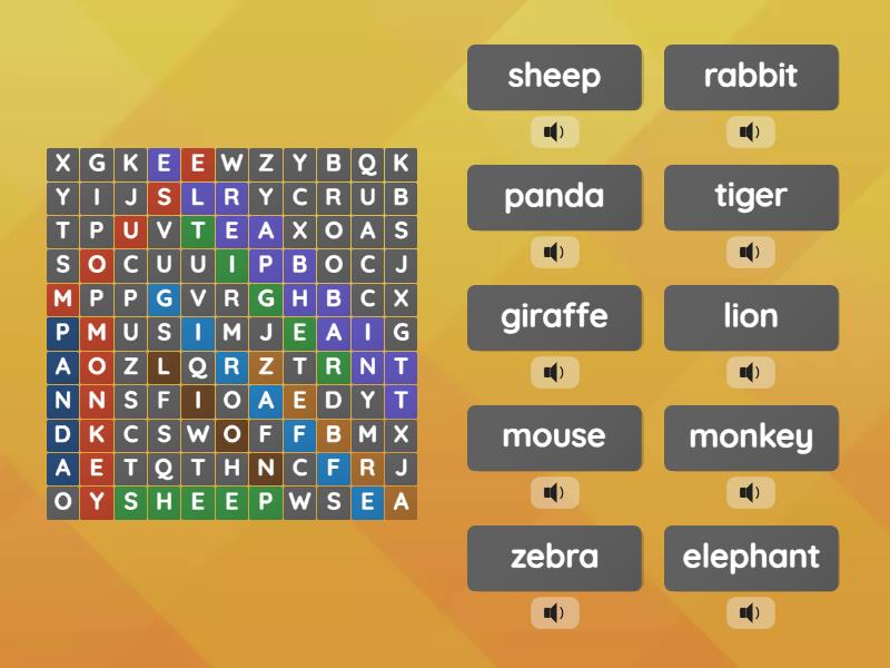 The Animal Kingdom - Wordsearch