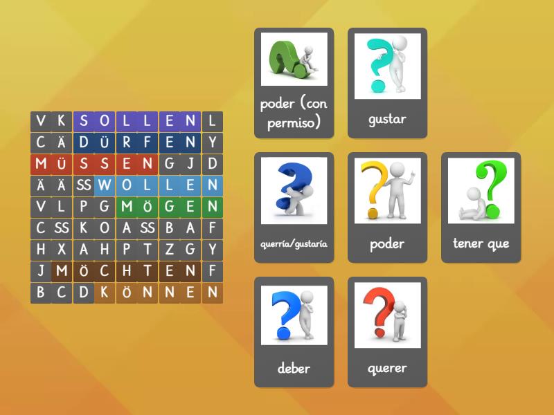 Die Modalverben - Wordsearch