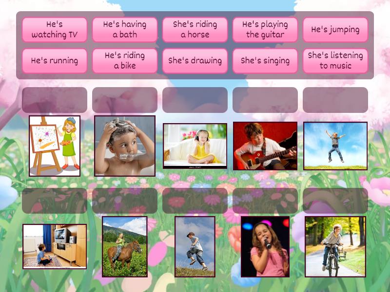 Kid's box 1 Present Continuous - Match up