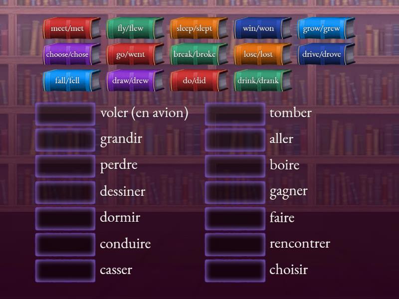 irregular verbs 5e - Match up