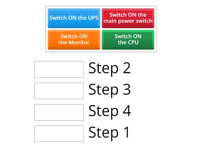 Starting A Computer - Match up