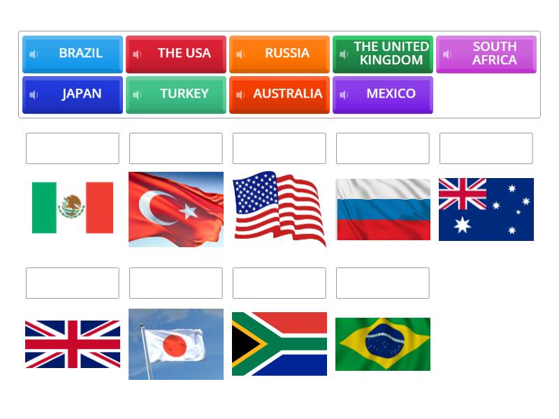 Countries/ Match the pictures with the names. - Match up