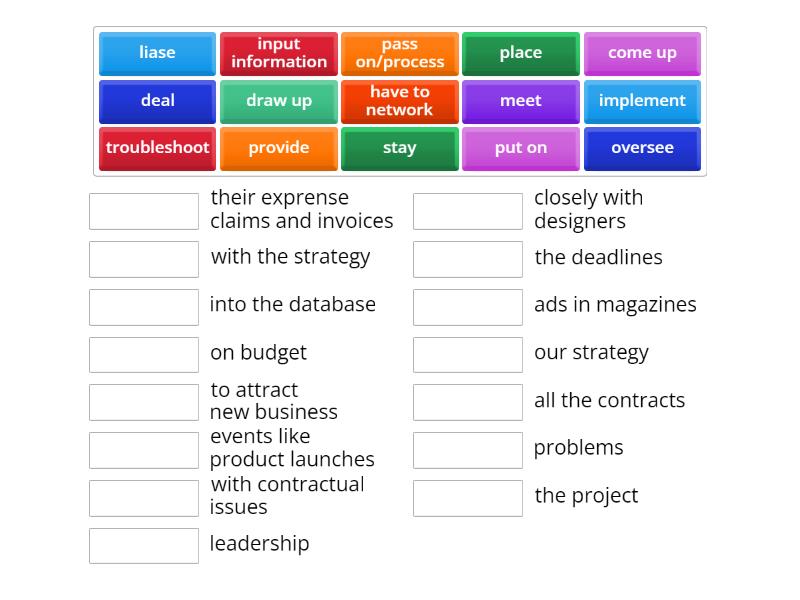 Outcomes Advanced Unit 9 - Match up