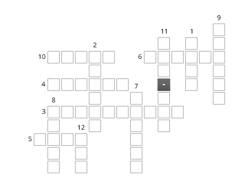 Food vocab - Crossword