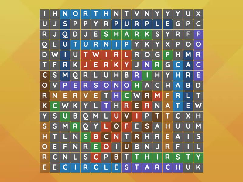 r-controlled words - Wordsearch