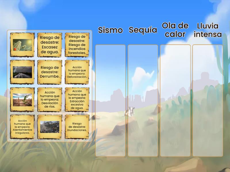 Clasificación de fenomenos naturales. - Group sort