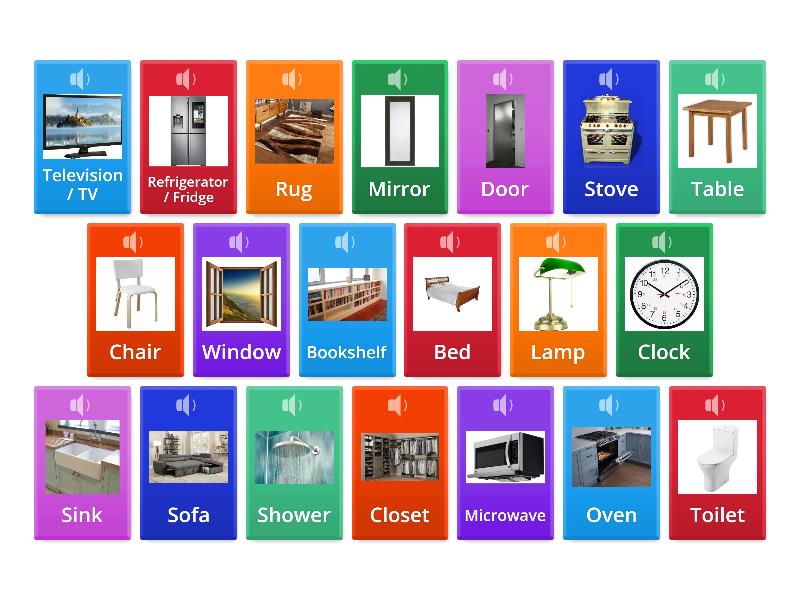 16.- Objetos comunes en la casa - Flip tiles