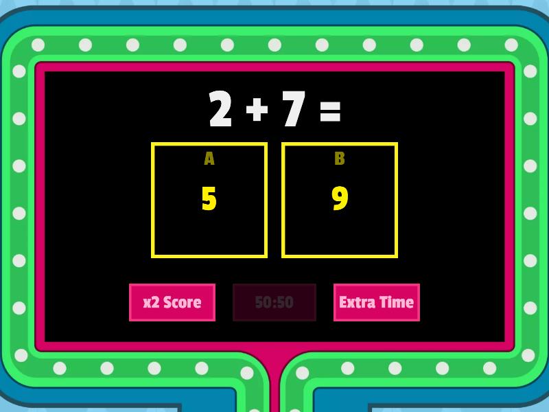 Addition simple - Gameshow quiz