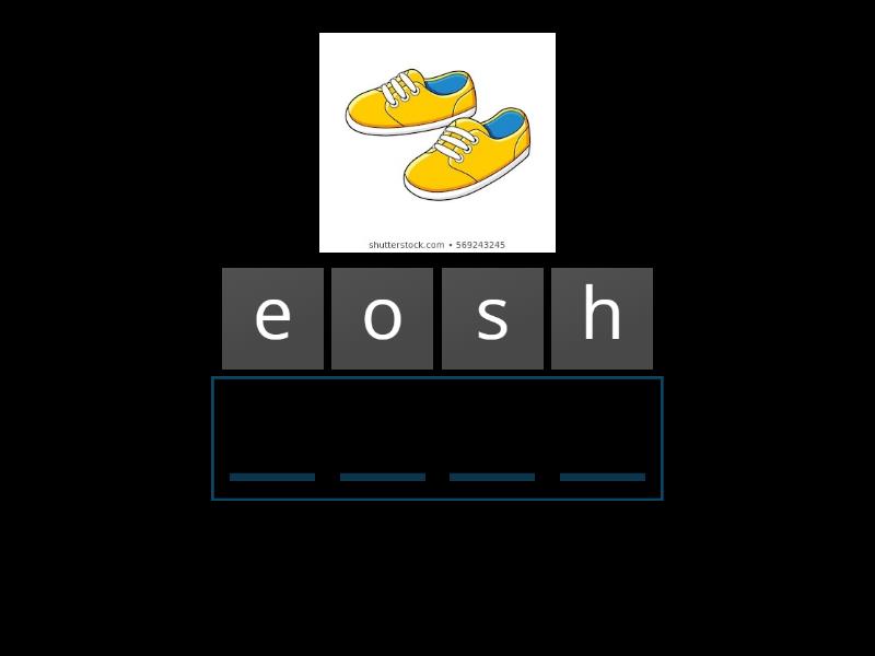 Arrange the letters. (sh words) - Anagrama