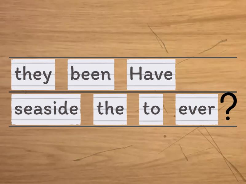 Unjumble the sentences - Reordenar