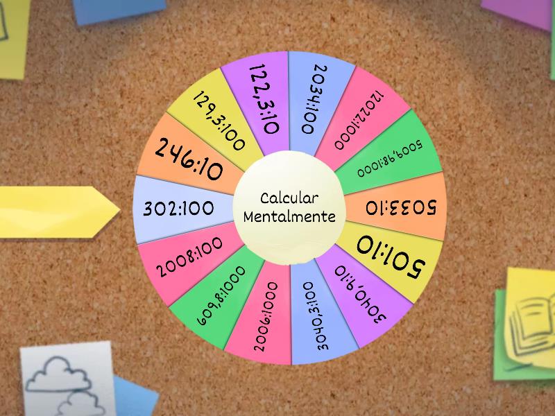 Divisiones por 10, 100, 1000 - Random wheel