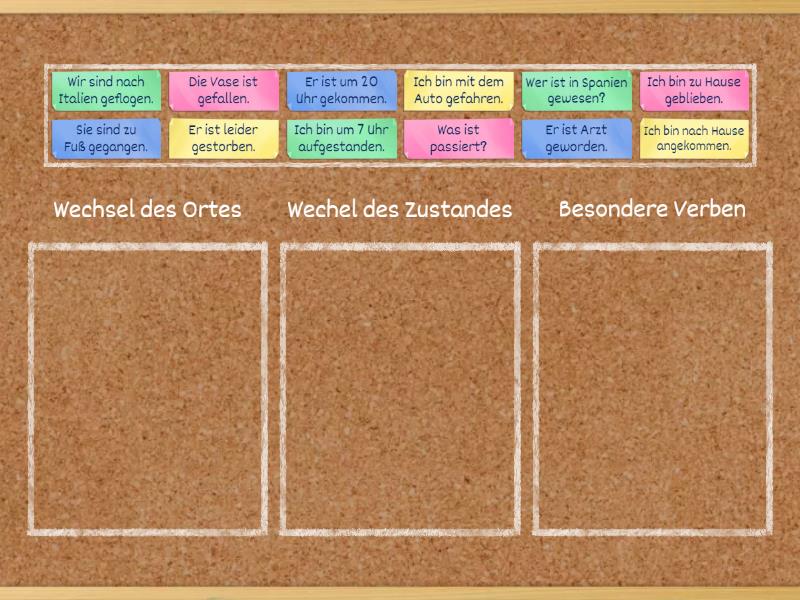Perfekt mit sein - Categorize