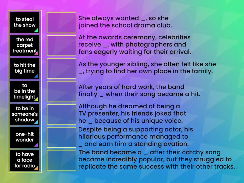 Celebrities and gossip - Match up