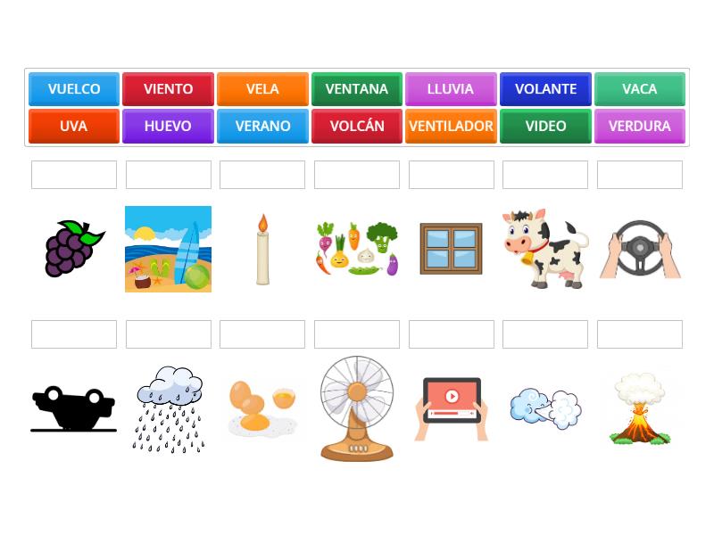 PALABRAS CON LA LETRA V - Match up