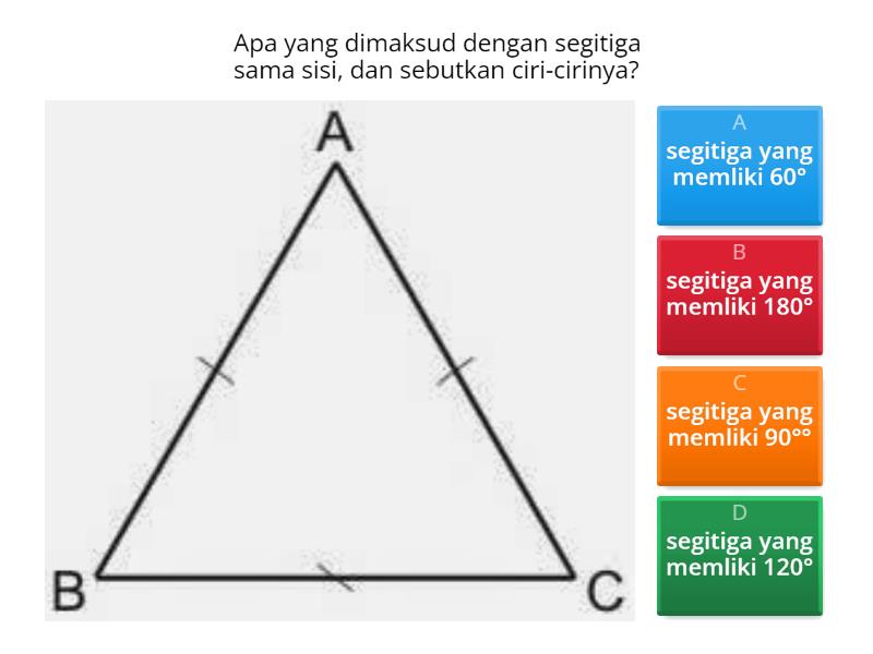 Jenis-jenis segitiga - Cuestionario