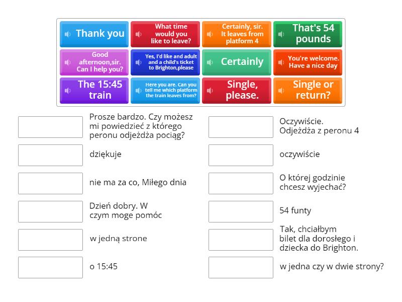 dialogue - Match up