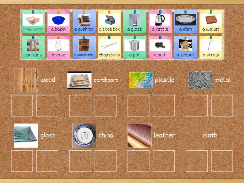 (Level 1*)Book 5B Unit 4 Vocabulary: Materials - Group sort