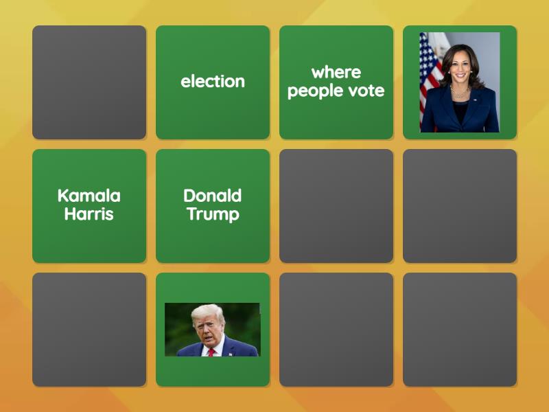 Election Vocabulary - Matching pairs