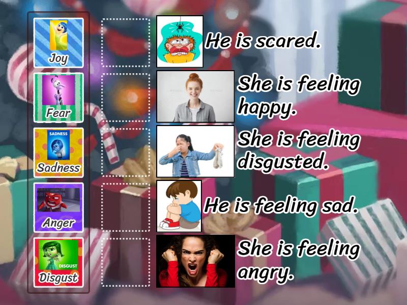 Match the emotions with how is he / she feeling ? - Match up