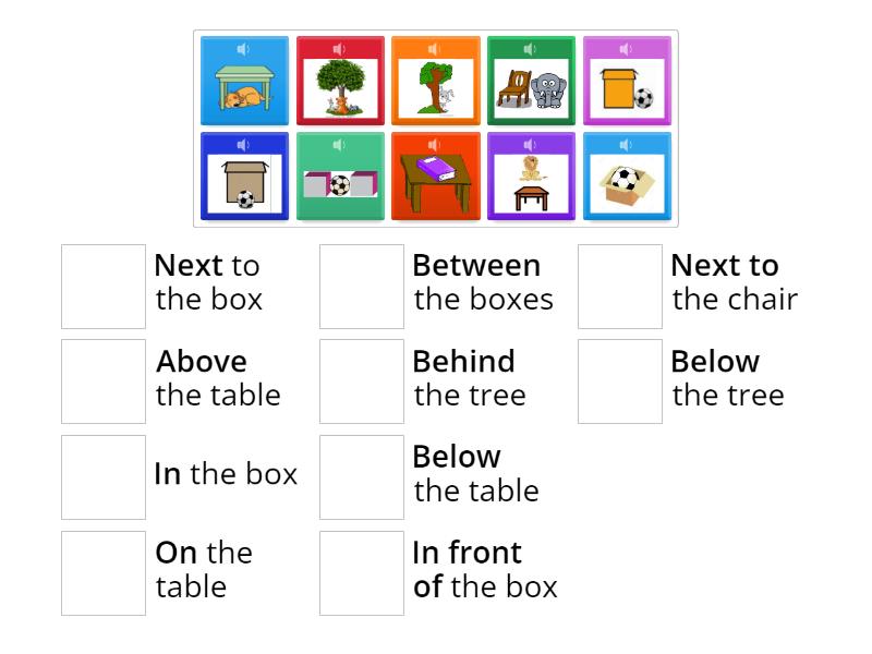 Prepositions - Match up