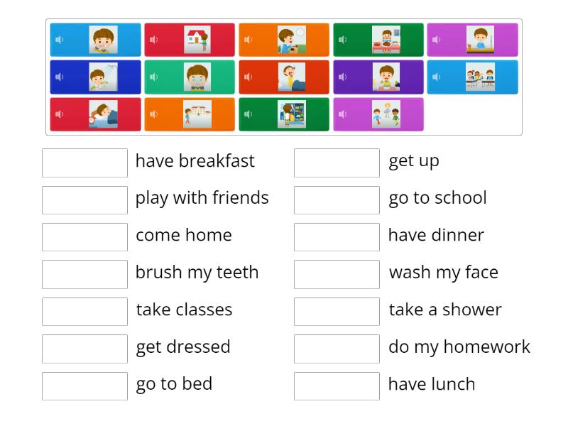 Daily Routines - Match up