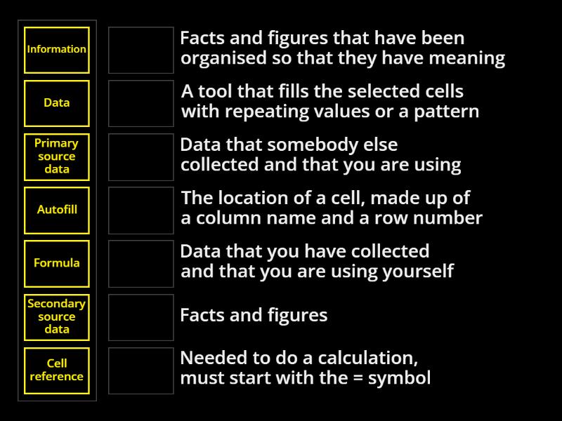 Modelling Data -Collecting Data - Lesson 3 - Match up