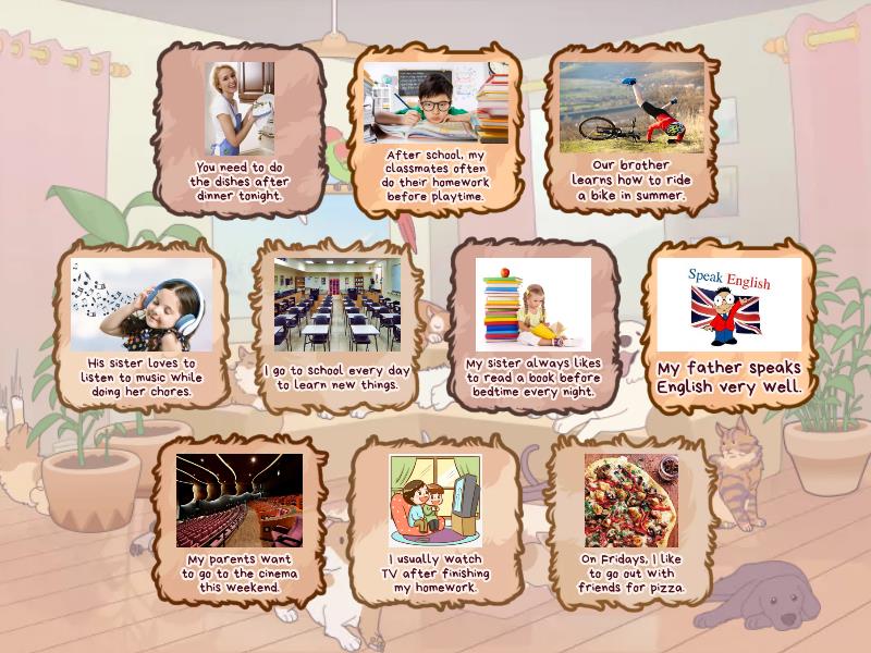 Present Simple - Elementary grammar part () - Flip tiles