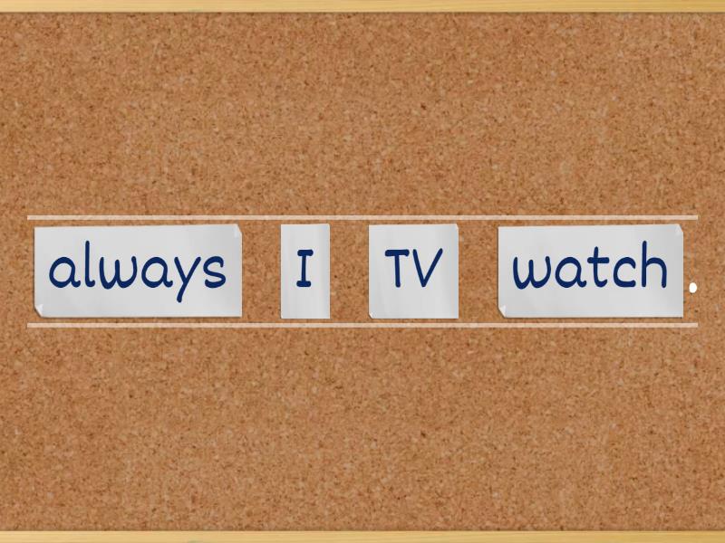 Adverbs of frequency - Unjumble