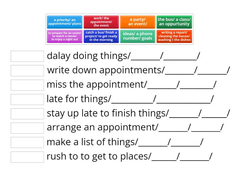 Outcomes pre-inter job collocations - Match up