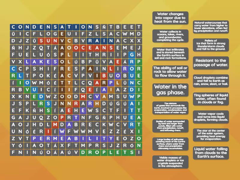 Water Cycle! - Sopa de letras