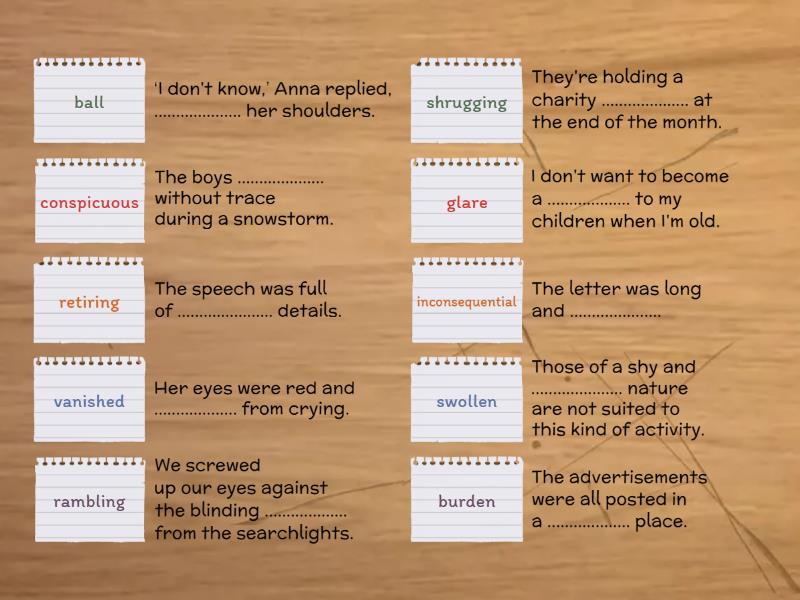 Grade 8 Vocabulary Unit 3 Lesson 7 Practice - Unscramble