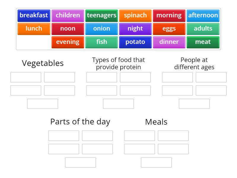 Grade 10- U10-Classify into groups - Group sort