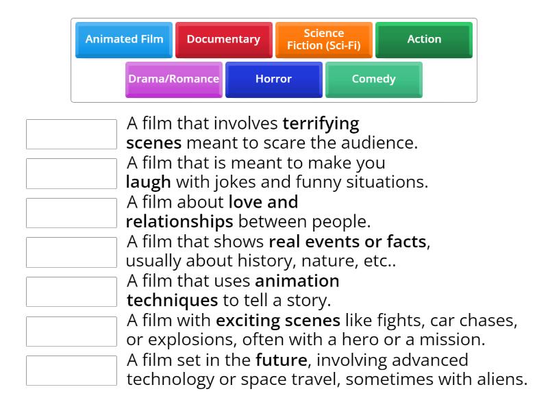 Film Genres - Match up