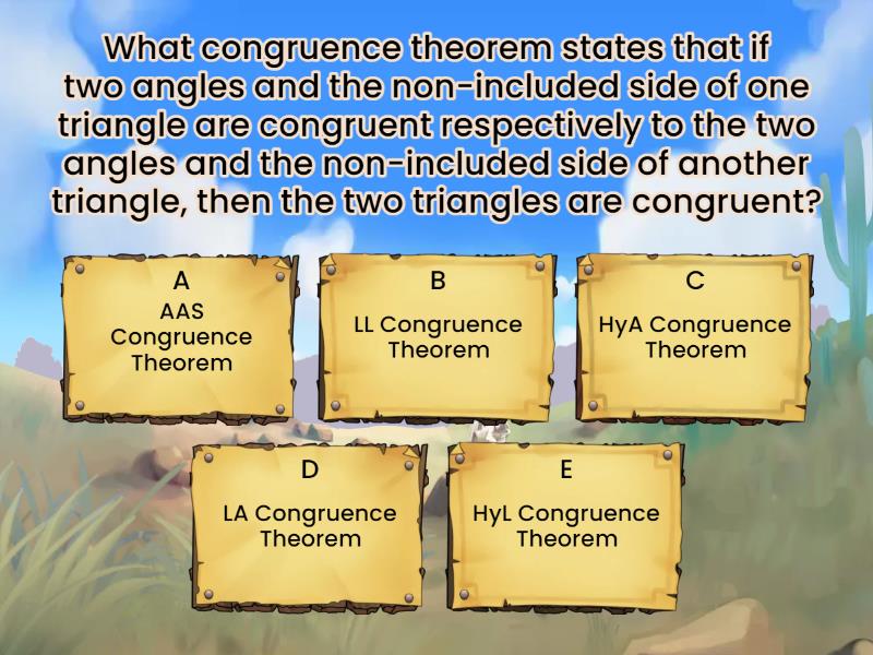 Proving Triangle Congruence Theorem - Cuestionario