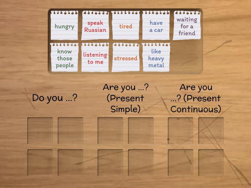 EF Ele Unit 6C (grammar) - Group sort